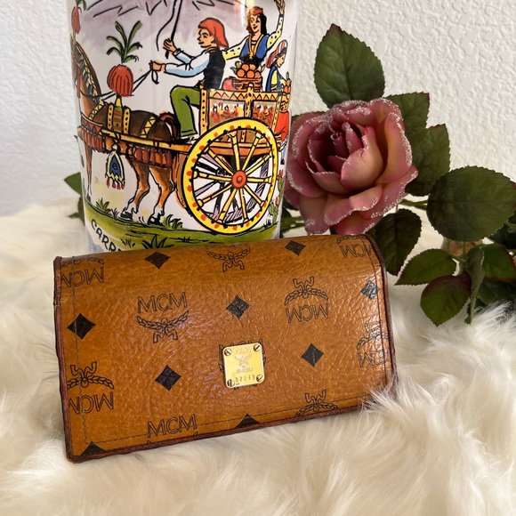 Bags | Mcm Signature Visetos Logoprint Coated Canvas | Poshmark